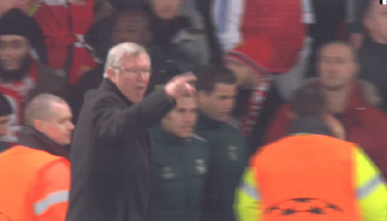 GIF: Sir Alex Ferguson after the final whistle. Has he ever been this ...
